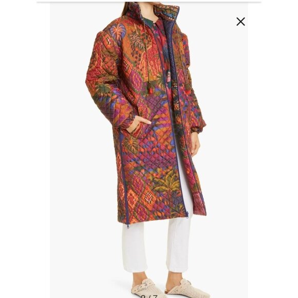 FARM Rio | Jackets & Coats | Farm Rio Puffer Coat Jacket M Midi ...